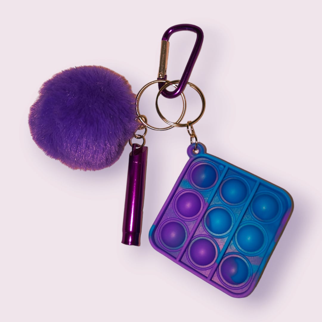 Whistle Pop Keychains Bubble Pop Fidget Toy Accessories With Whistles ...