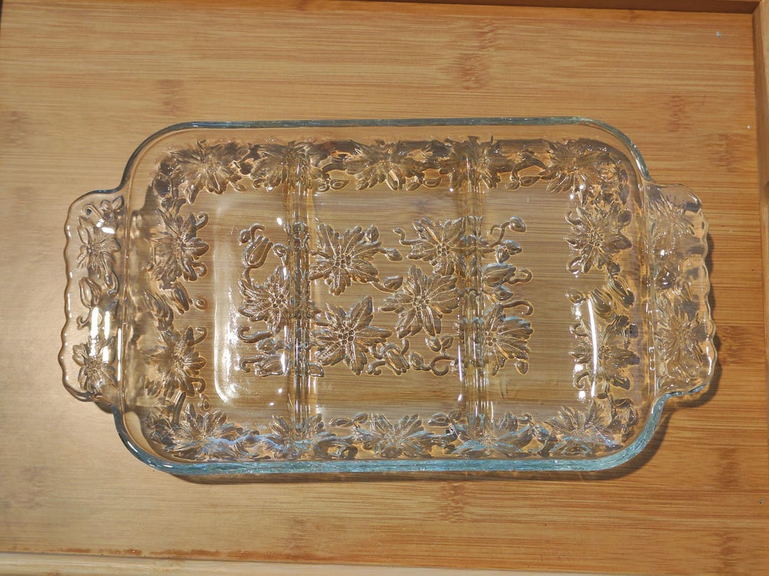 Princess House Crystal Relish Tray Server Plate, Three Sections ...