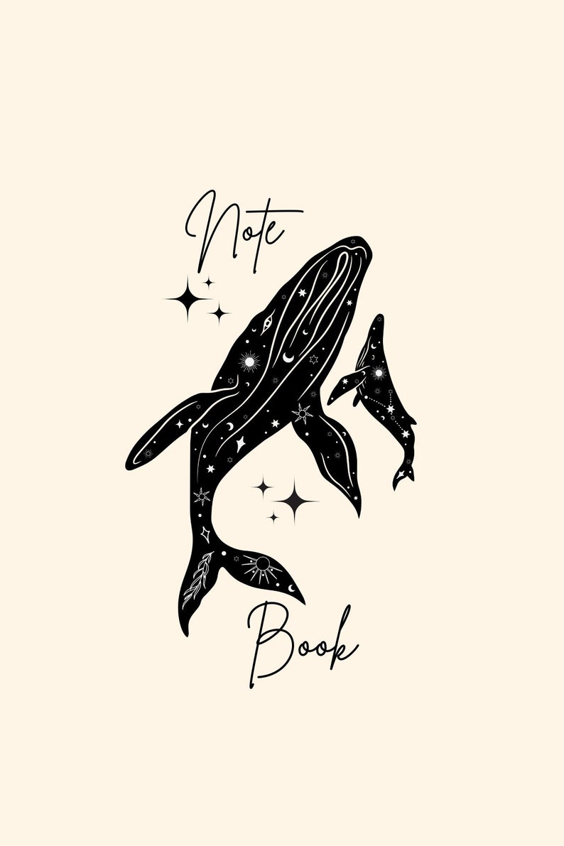 Notebook Whale - 7 Editable Pages - Journal - Etsy