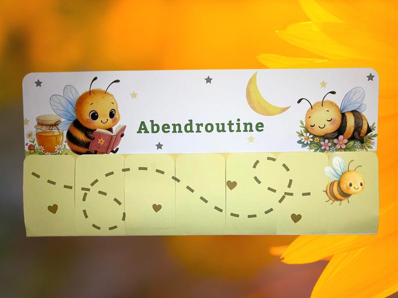 Editable Bee Daily Routine Chart for Toddler | Morning & Evening Chore ...