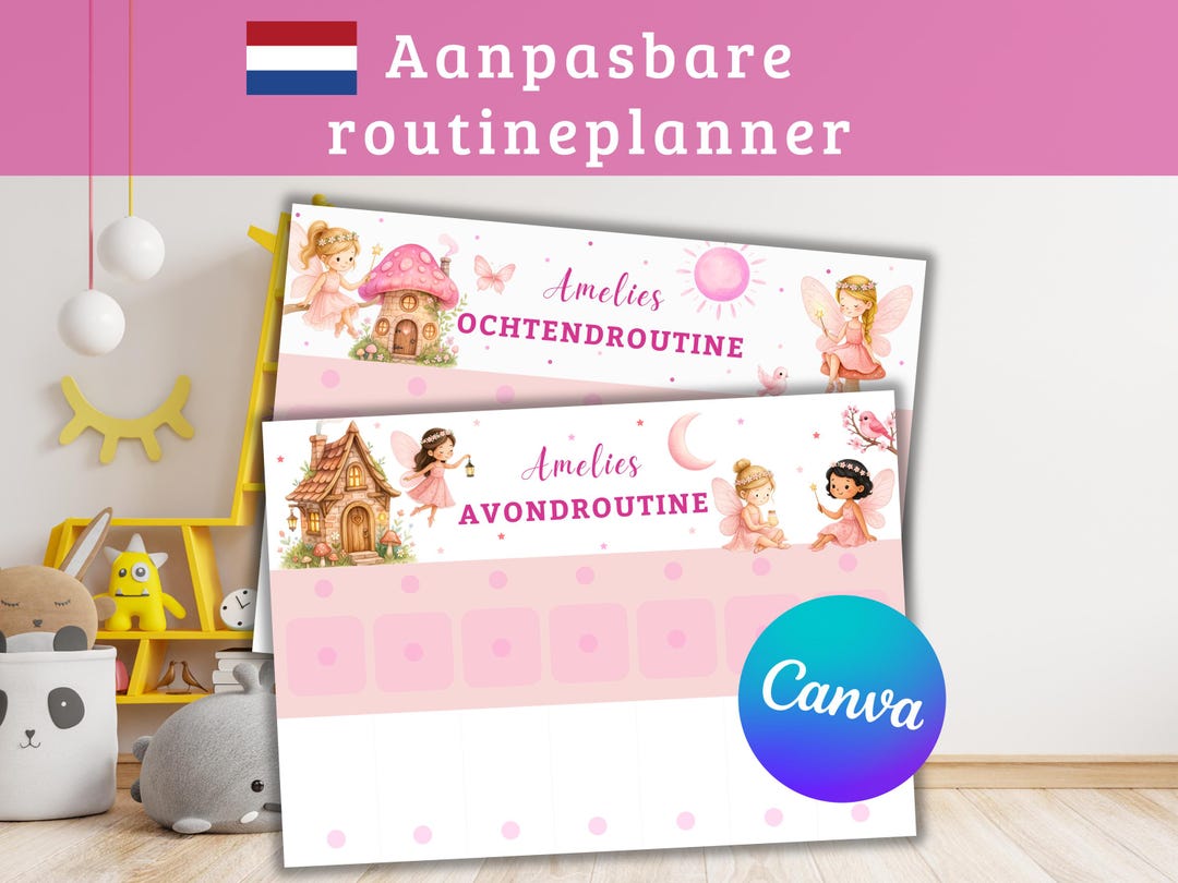 Editable Fairy Daily Routine Chart for Children | Morning & Evening ...