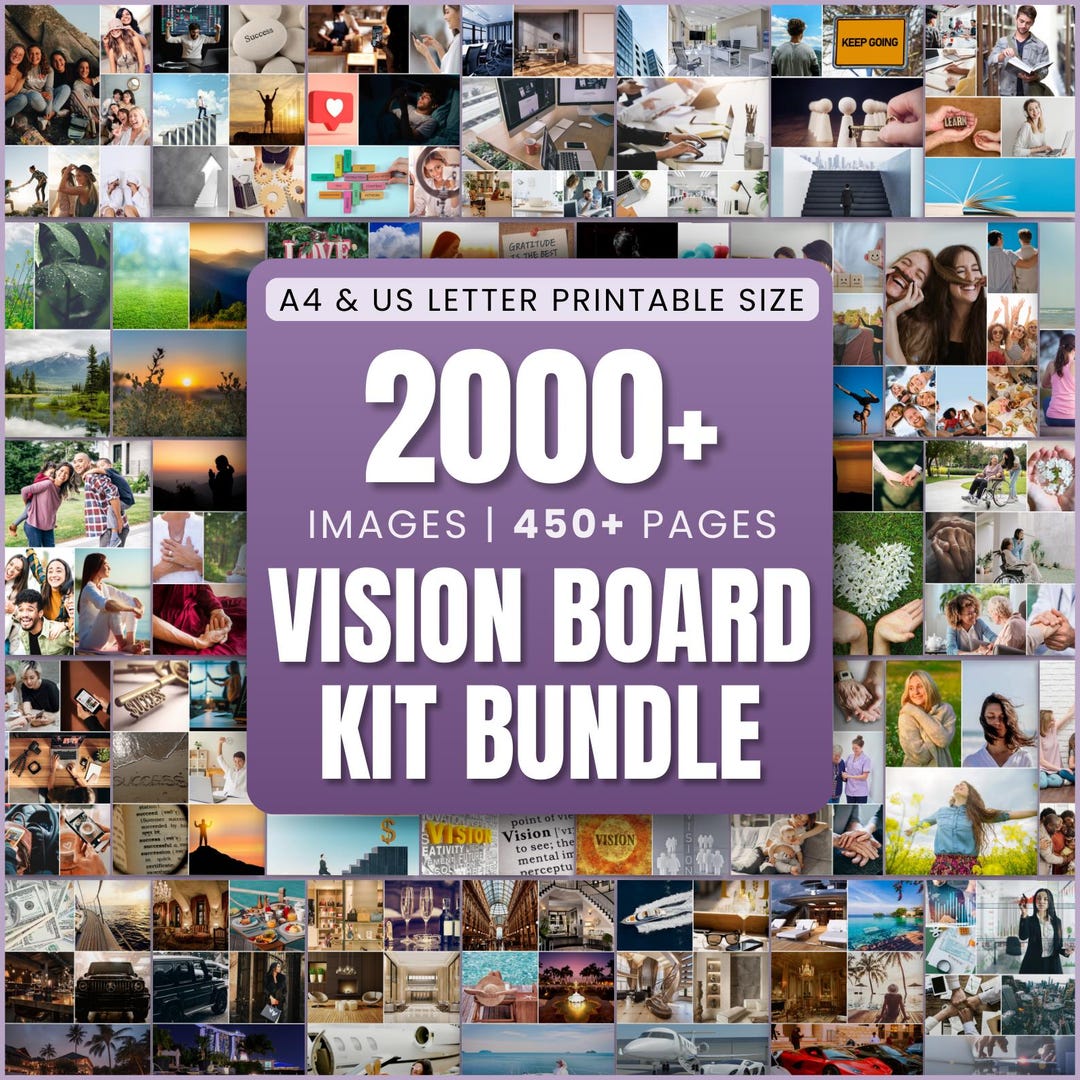 2025 Printable Vision Board Bundle With 2000 Printable Photos ...