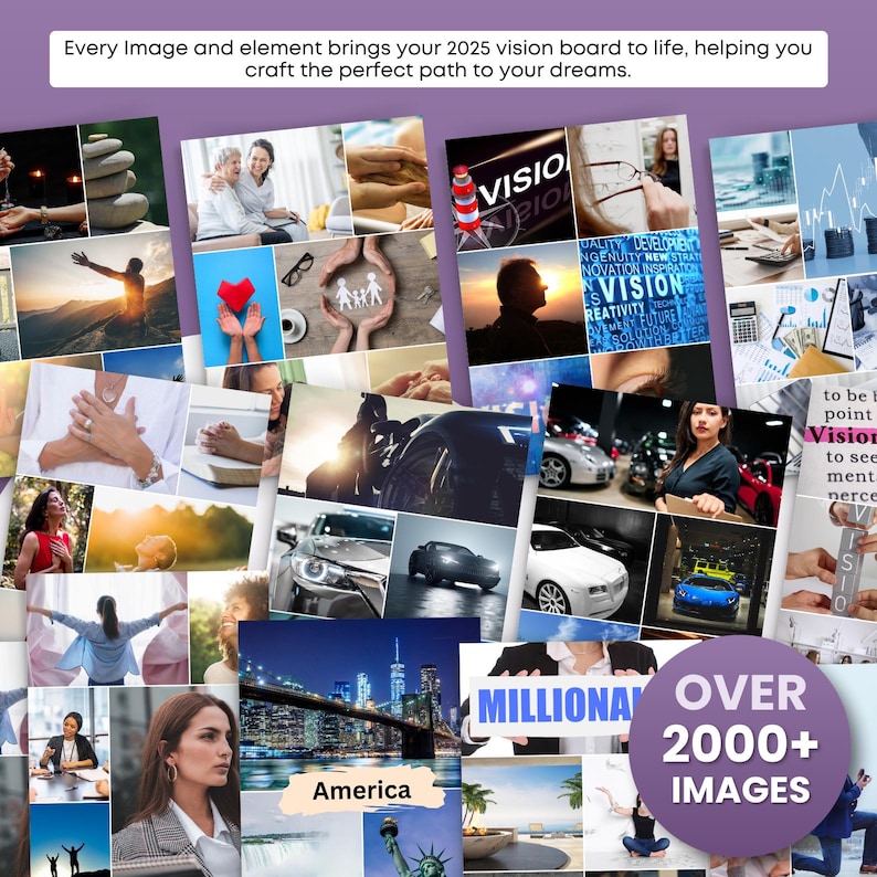 2025 Printable Vision Board Bundle With 2000 Printable Photos ...