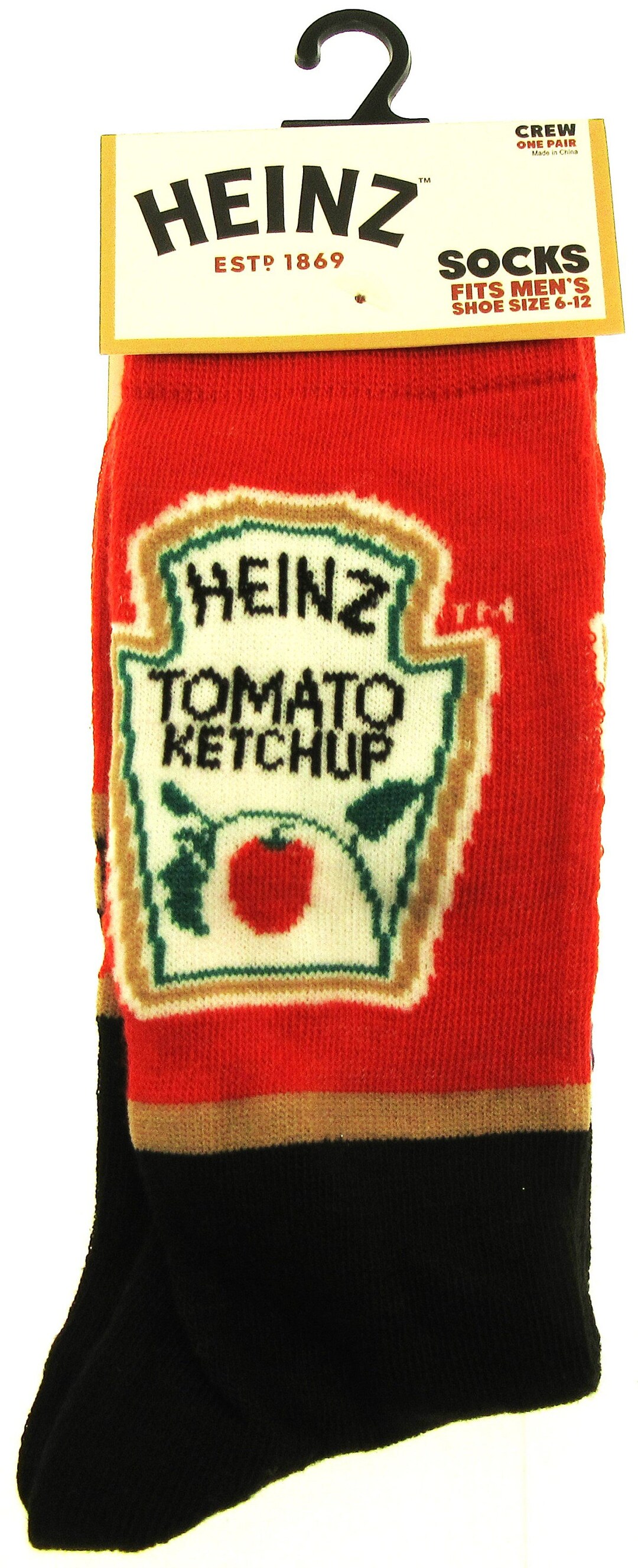 One Pair of Heinz Tomato Ketchup Crew Socks for Men Shoe Sizes 6 12 - Etsy