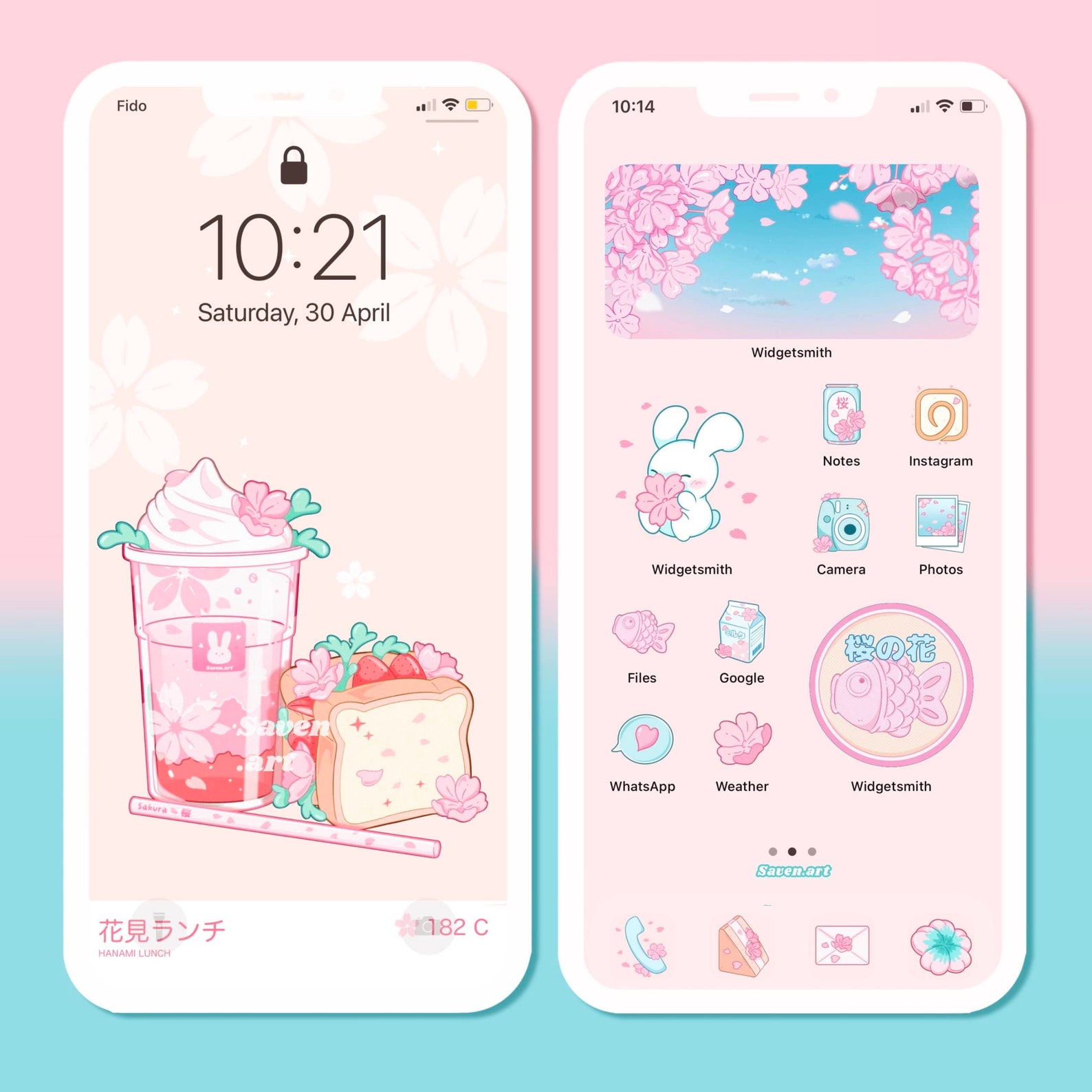 Sakura Snacks Theme Icon Pack for Ios / iPad / Android - Etsy
