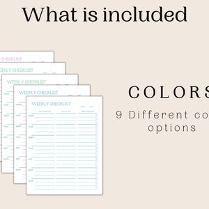 Weekly Planner Printable, Checklist, Goal and Habit Tracker, Minimalist ...