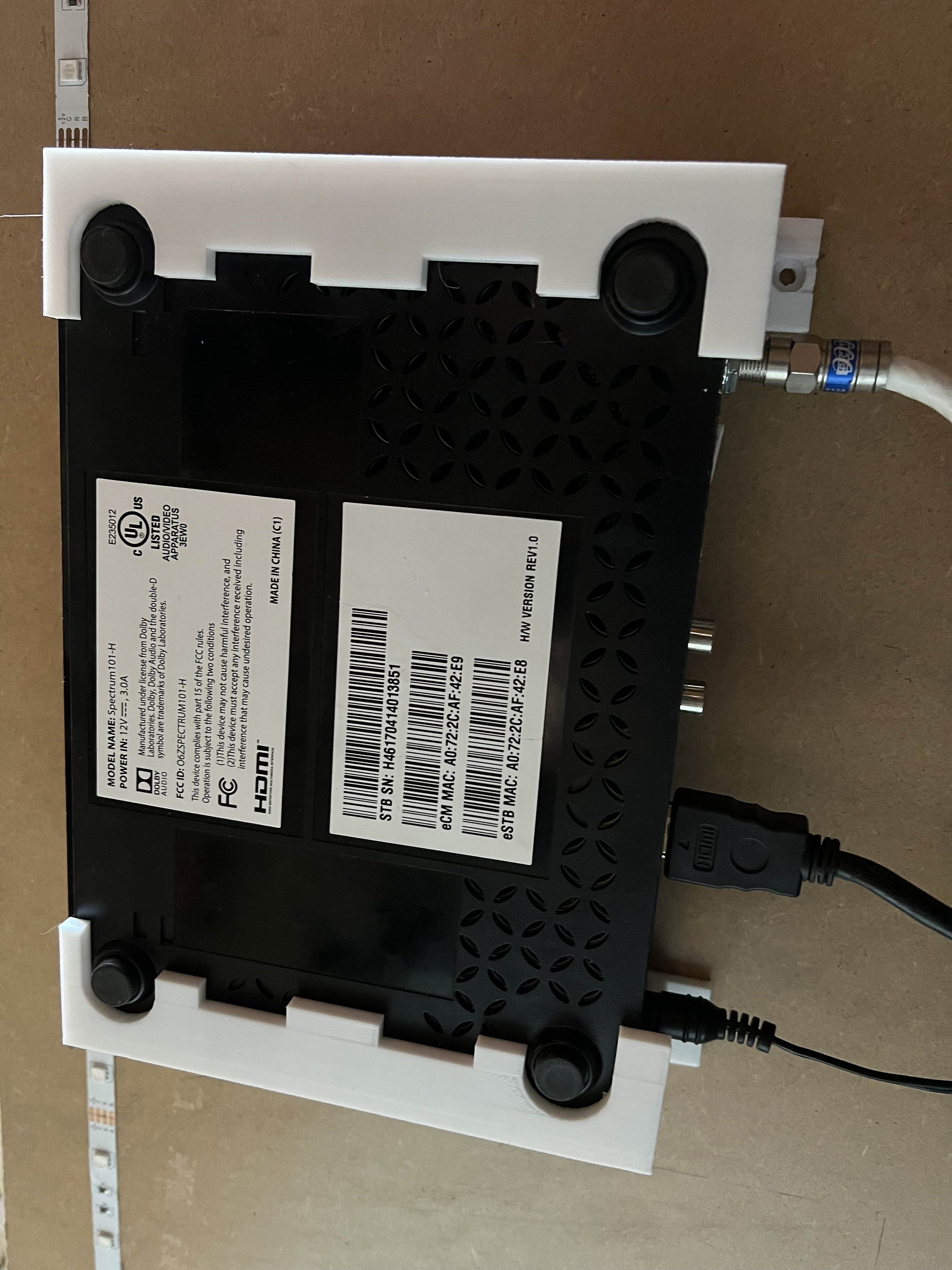 Spectrum101-h Cable Box Desk Mount - Etsy