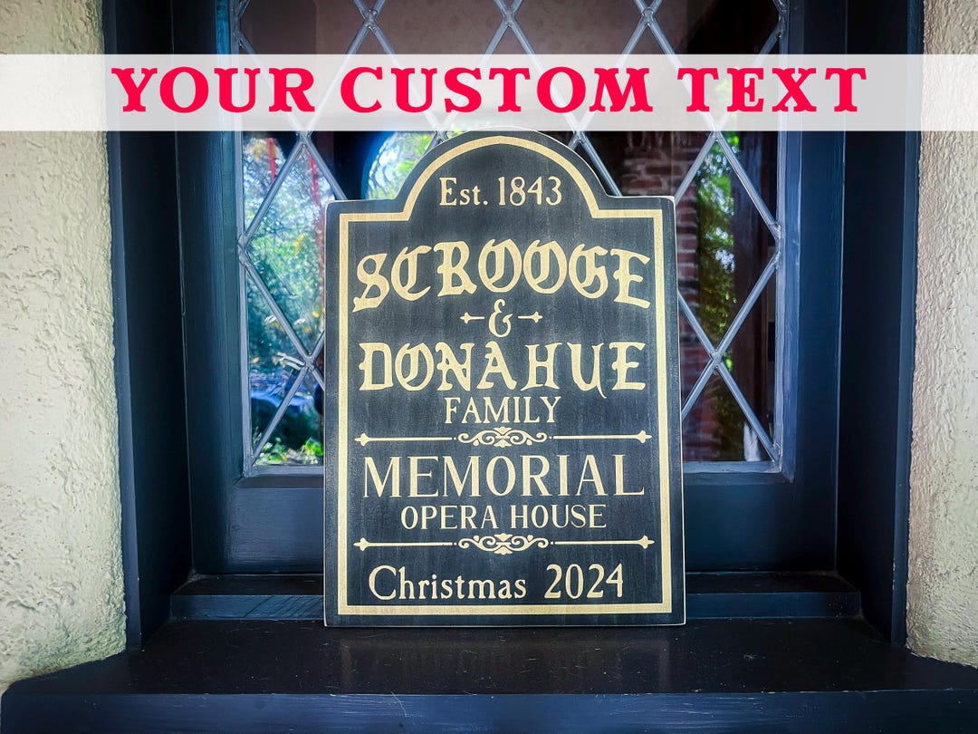 Custom Scrooge and YOUR NAME Counting House Dickens, Solid Wood and ...