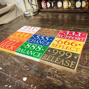 Magical Angel Numbers, Solid Wood and Paint, Quality Solid Wood and ...