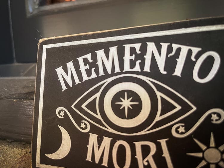 Memento Mori Solid Wood and Paint Rustic Sign Hand Crafted - Etsy