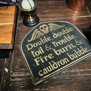 Double Double Shakespeare Quote From Macbeth, Solid Wood and Paint ...