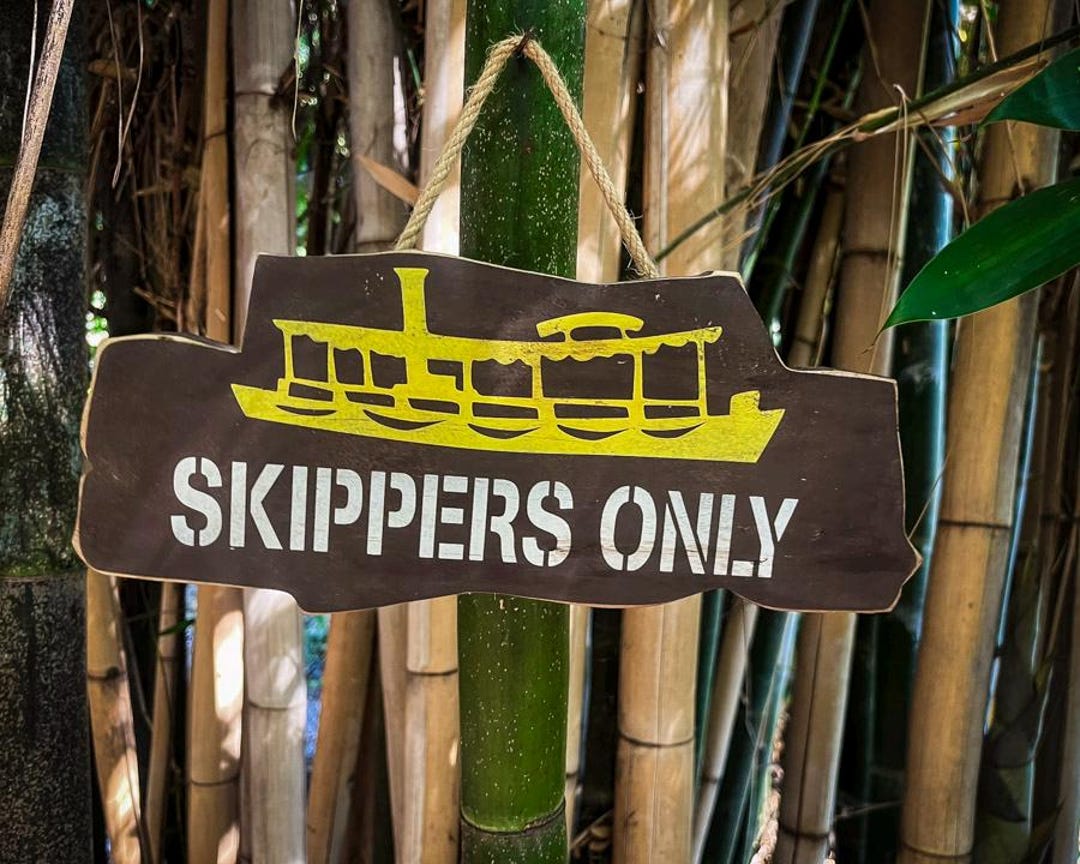 Skippers Only Sign, Solid Wood and Paint, Hand Crafted Jungle Cruise ...