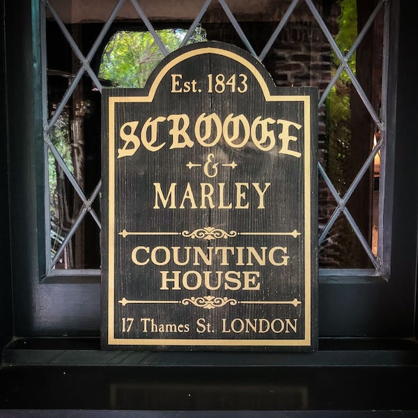 Scrooge and Marley Sign - Etsy