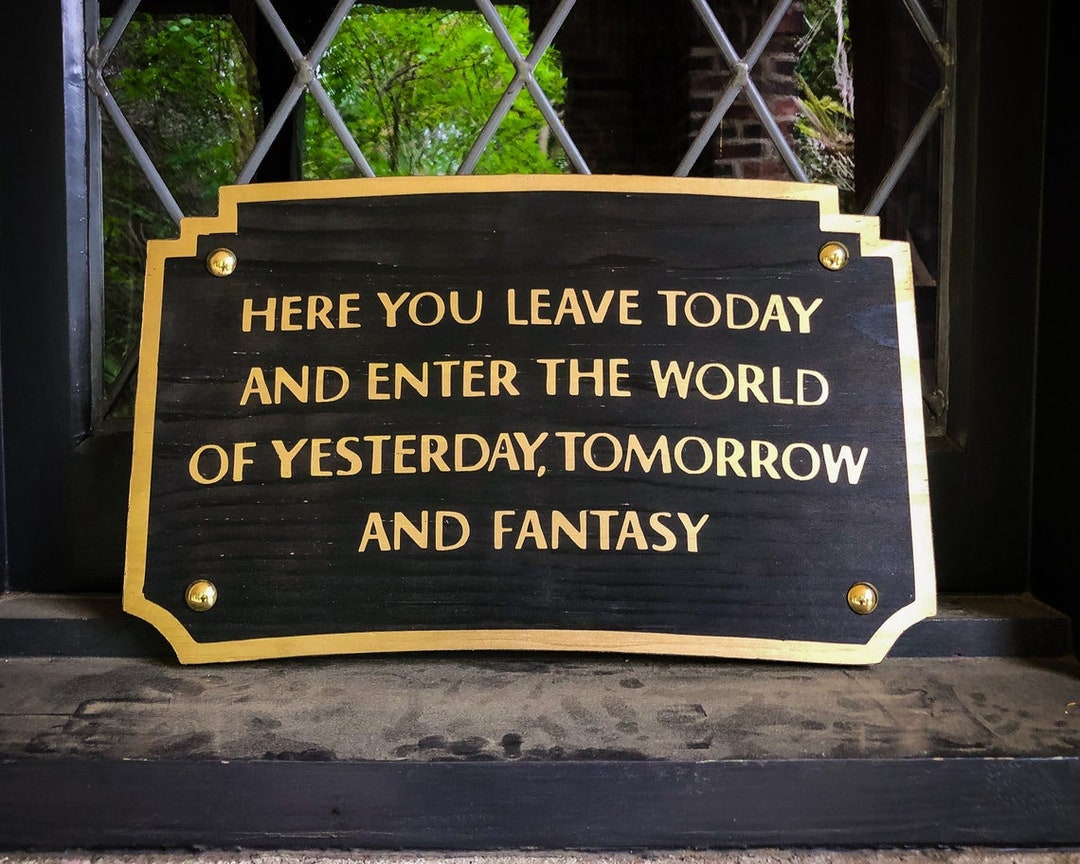 Handcrafted Disneyland Welcome Sign, Solid Wood Wall Decor - Etsy