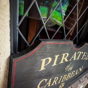 Hand Crafted Pirates of the Caribbean Shield, Rustic Wood Sign, Quality ...