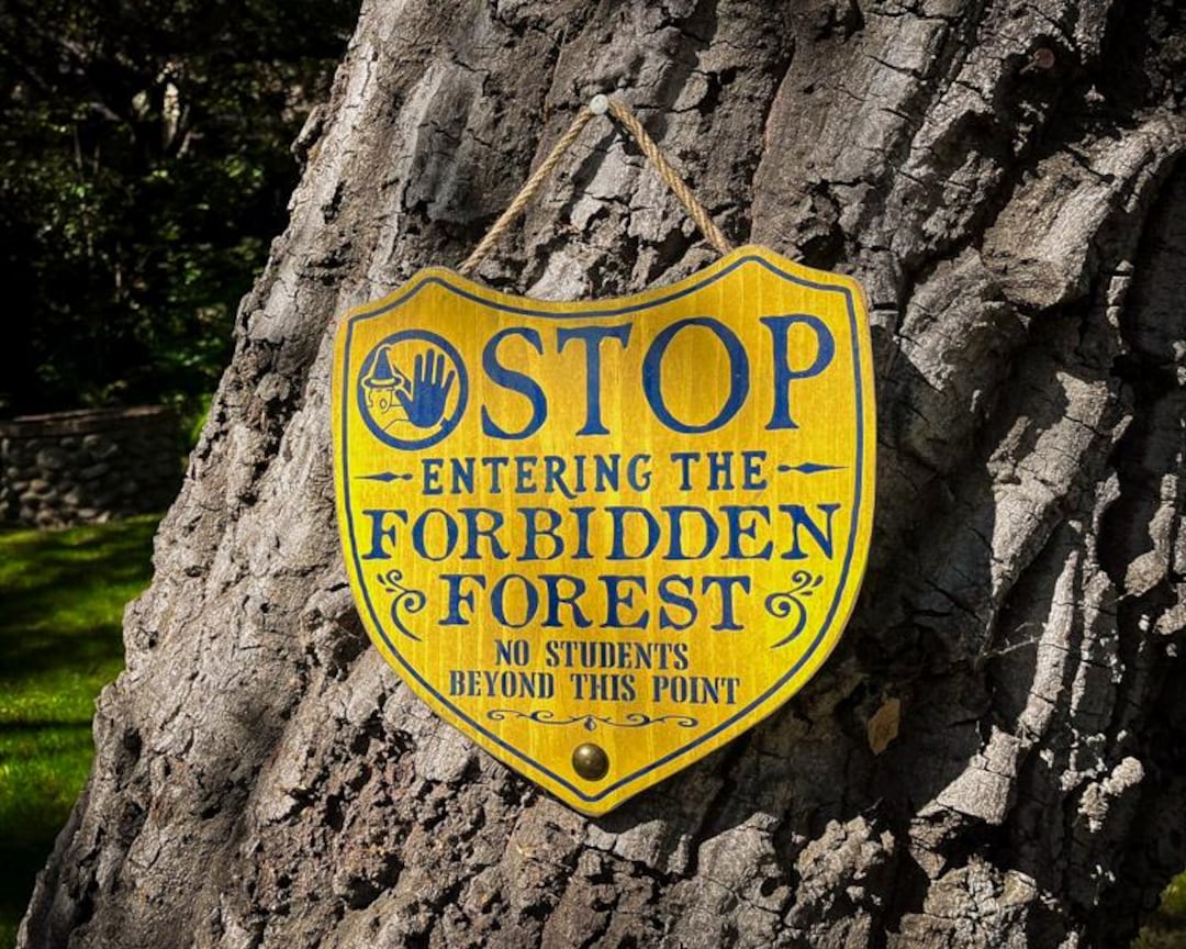 Forbidden Forest Magical Student Warning, Solid Wood and Paint Sign ...
