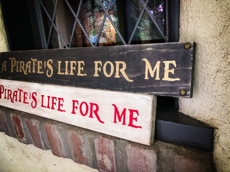Hand Crafted Pirate Sign, Rustic Wood Bar Decor, Quality Solid Wood and ...