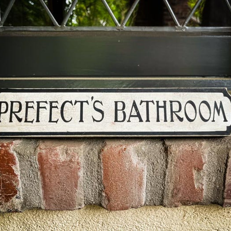 Wood Bathroom Sign - Etsy