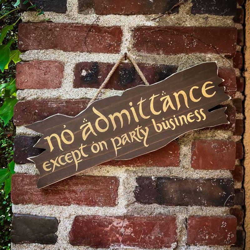 No Admittance Except on Party Business Sign - Etsy