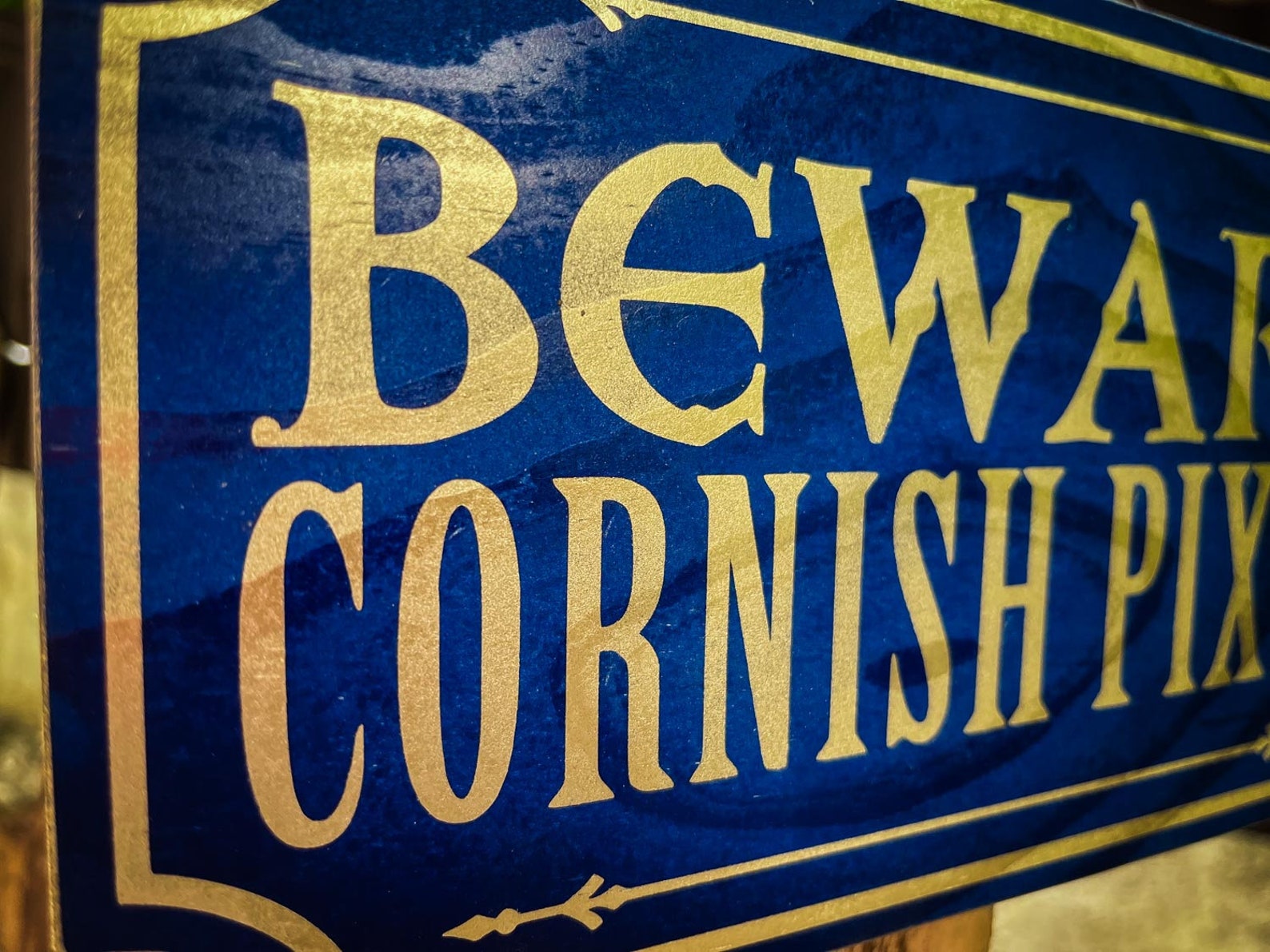 Beware Cornish Pixies Wood Sign, Handcrafted Wizard Decor, Quality ...