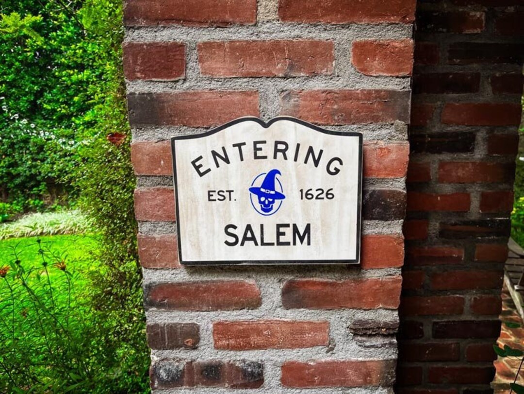 Entering Salem Sign, Handcrafted Wood, Rustic Welcome Decor, Quality ...