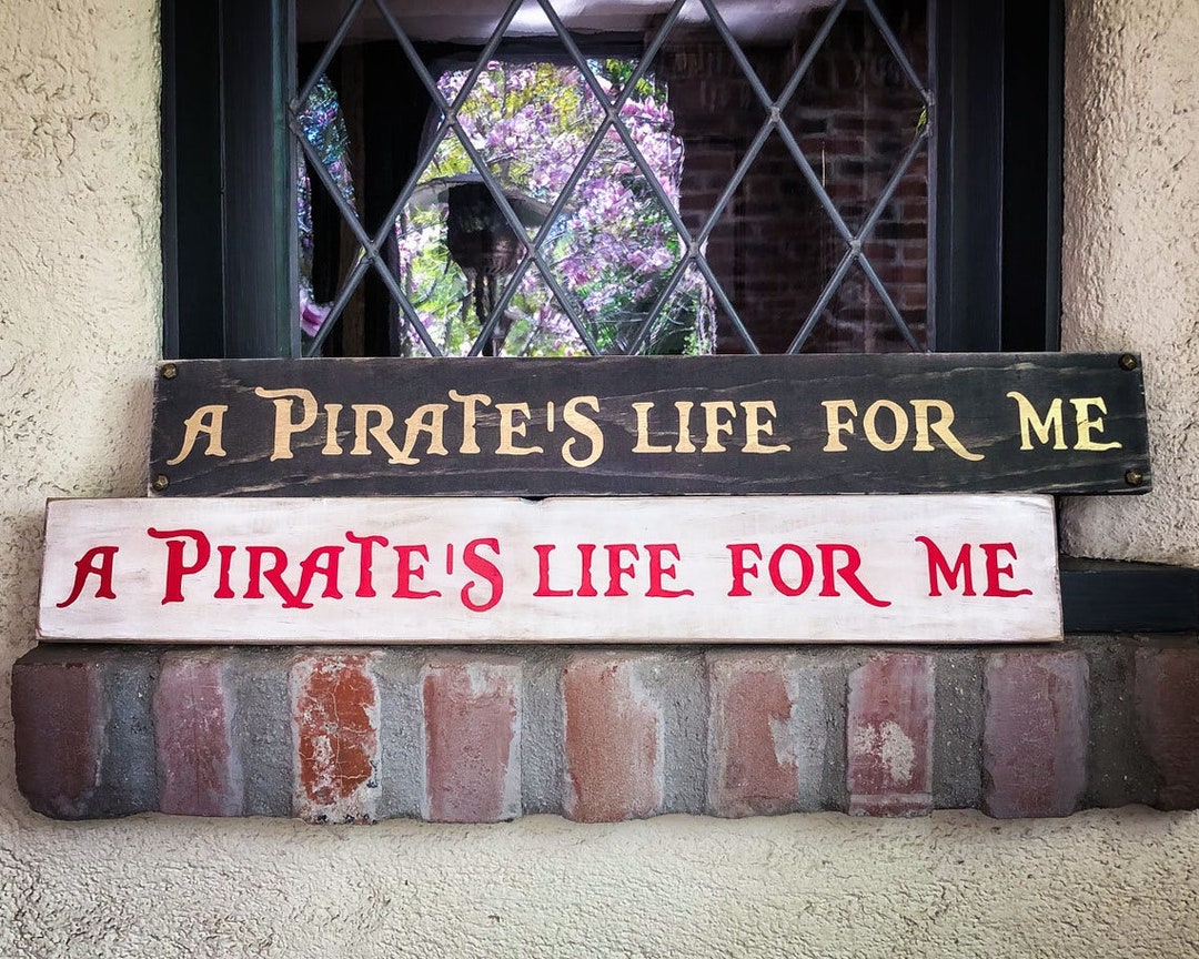 Hand Crafted Pirate Sign, Rustic Wood Bar Decor, Quality Solid Wood and ...