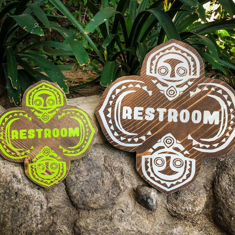 Hawaiian Bathroom Signs - Etsy