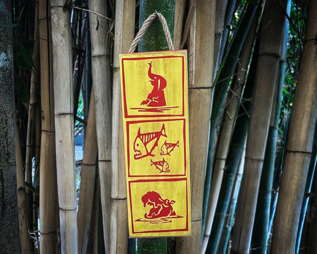 Trader Sam's Tiki Art Sign, Jungle Cruise Bar Decor, Solid Wood ...
