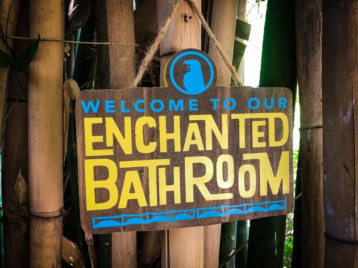 Welcome to Our Enchanted Bathroom Solid Wood and Paint - Etsy