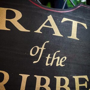 Hand Crafted Pirates of the Caribbean Shield, Rustic Wood Sign, Quality ...