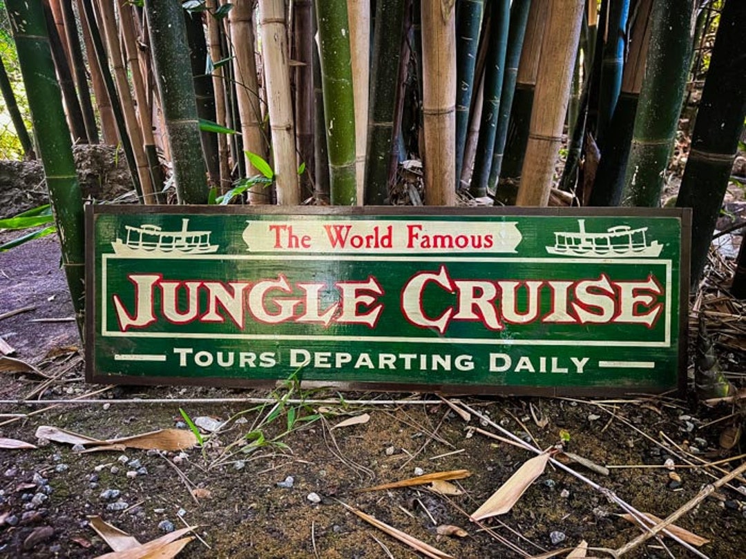 LARGE One of a Kind Cruising the Jungle Dock Sign, Solid Wood and Paint ...