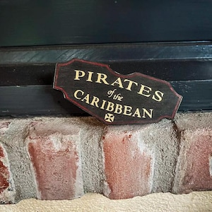 Hand Crafted Pirates of the Caribbean Shield, Rustic Wood Sign, Quality ...