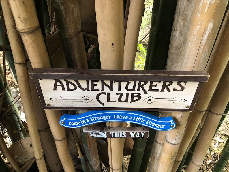 Adventurers Club Wood Sign, Rustic Explorer Decor, Quality Solid Wood ...
