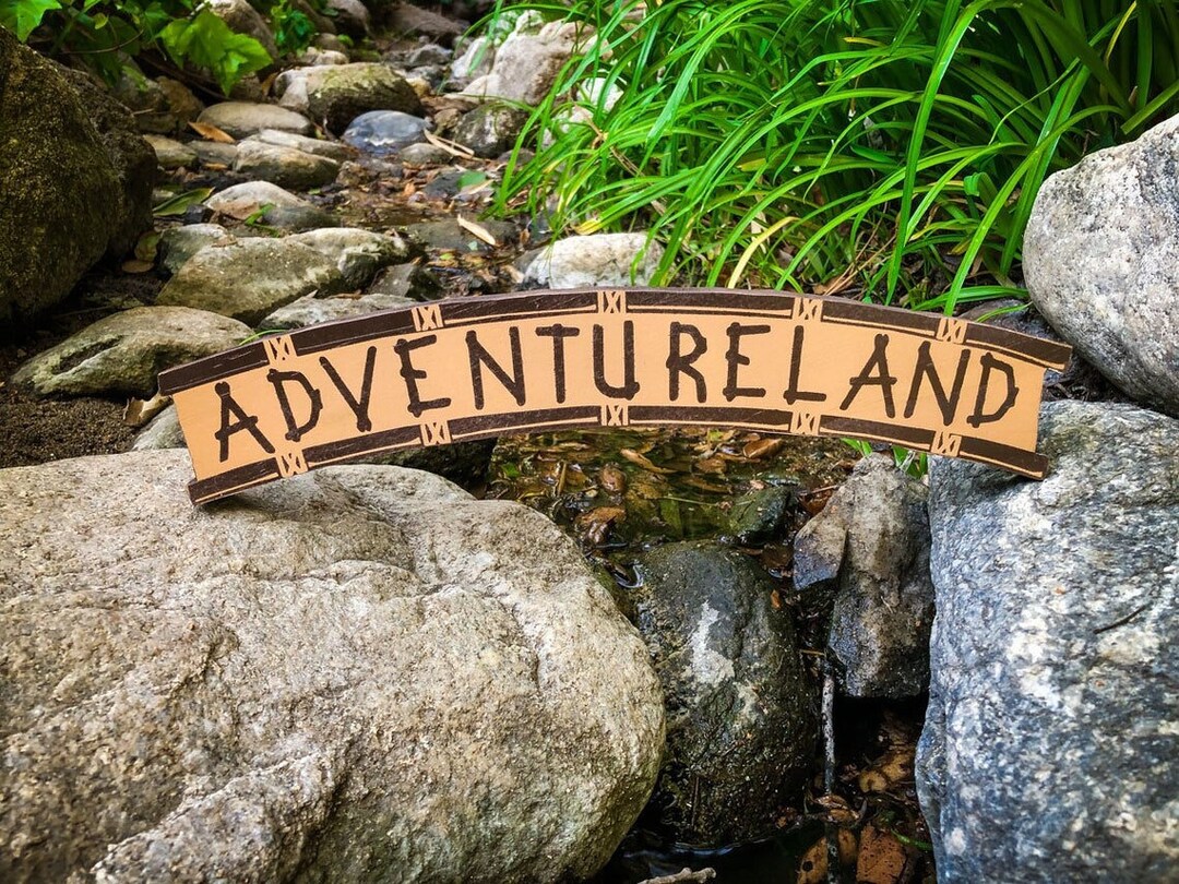 Adventureland Entrance, Solid Wood and Paint Rustic Arch Sign, High ...