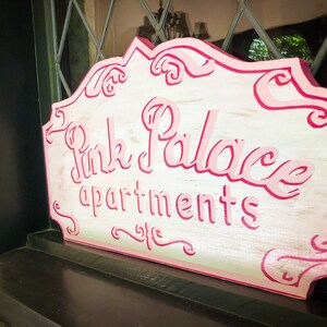 Caroline Pink Palace Apartments, Solid Quality Wood and Paint, Hand ...