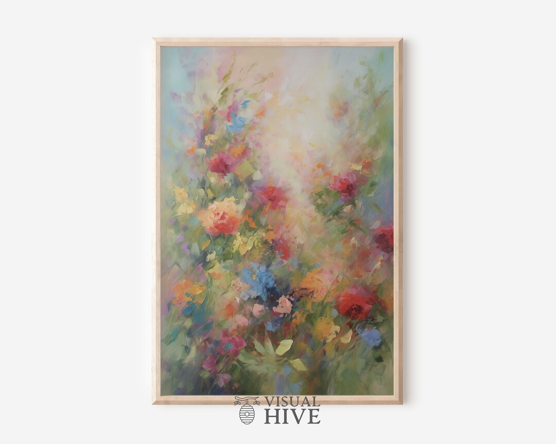Painting Dreamy Flower Bouquet Ethereal Flowers Garden Artful Rose ...