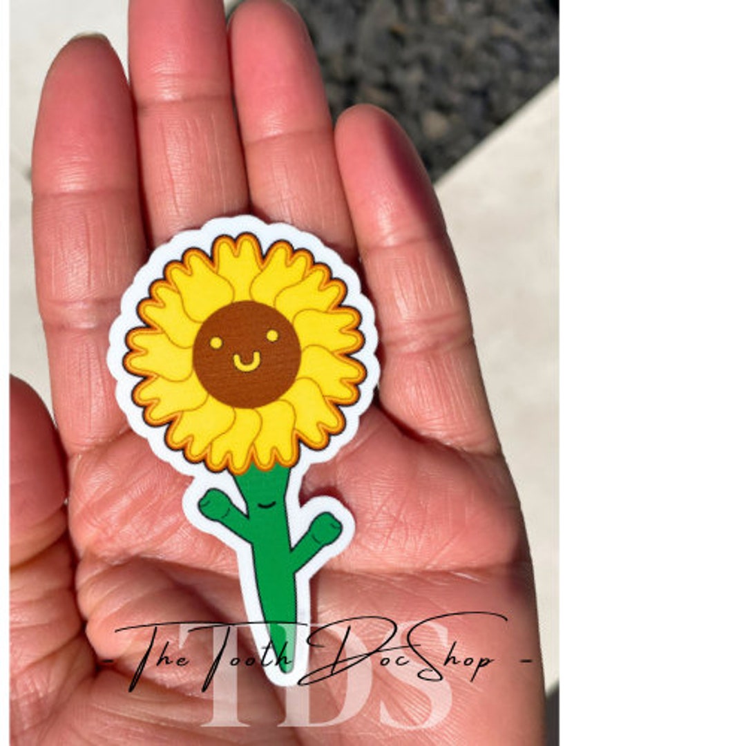 Sunflower Tooth Sticker, Dental Sticker, Dentistry, Sticker, RDA, DDS ...