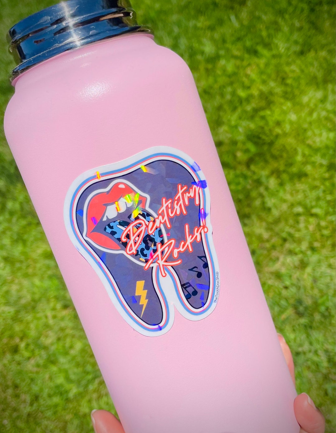 Dentistry Rocks! Tooth Sticker, Rock N' Roll Tooth, Dental Sticker ...