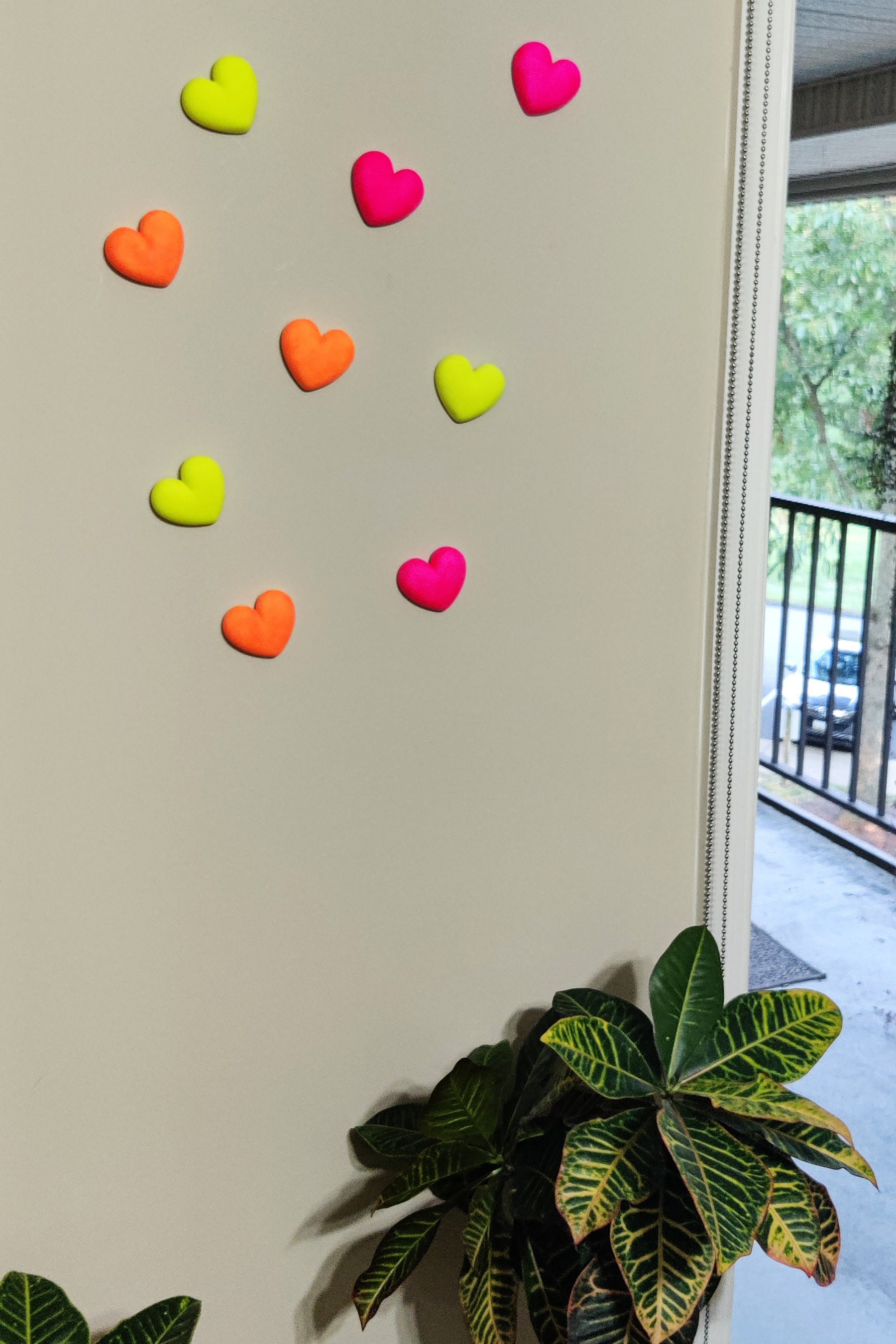 Hot Pink Heart Wall Sculpture Neon Pink Heart Wall Decor Pop Art High ...