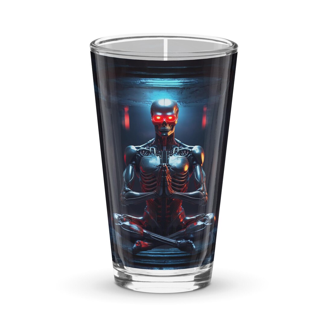 Terminator Buddha Shaker Pint Glass - Etsy