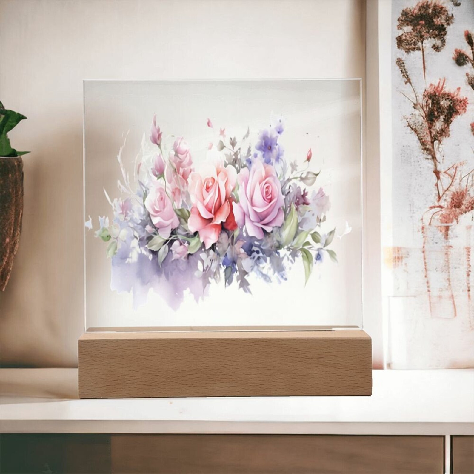 June Birth Flower Acrylic Plaque Premium Print With Optional - Etsy