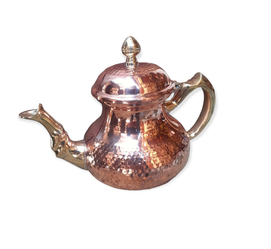 Moroccan Copper Teapot Romi, Traditional Arabic Tea Kettle, Artisanal ...