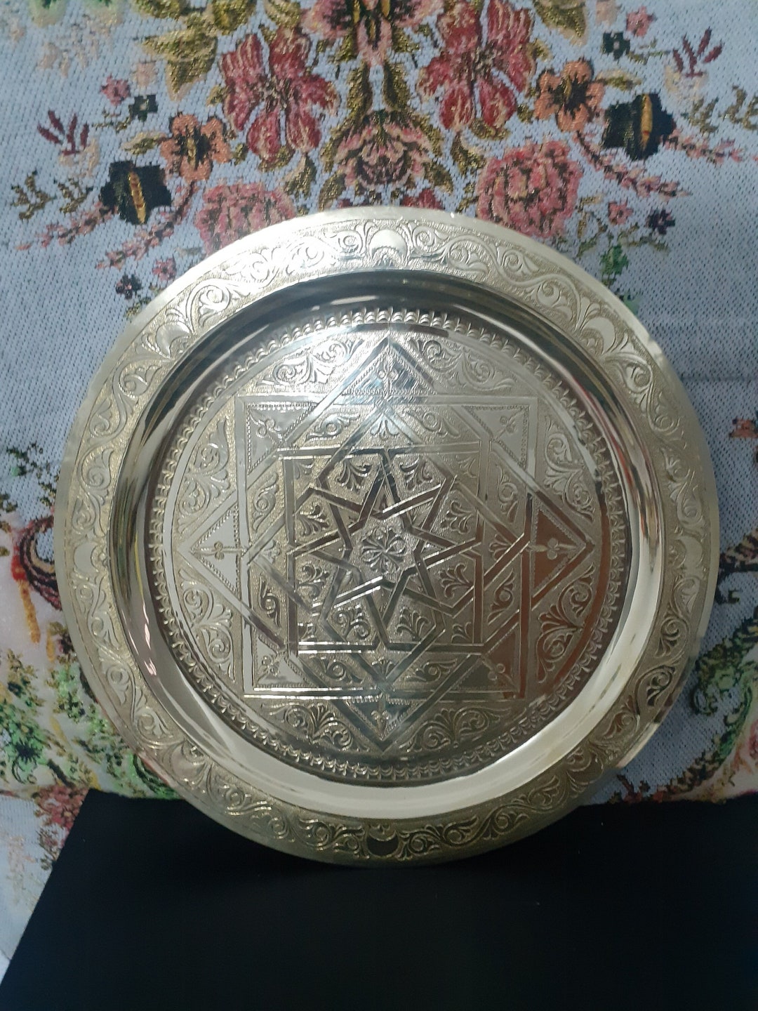 Moroccan Brass Tray, Authentic Handcrafted Brass Tray, Authentic Design ...