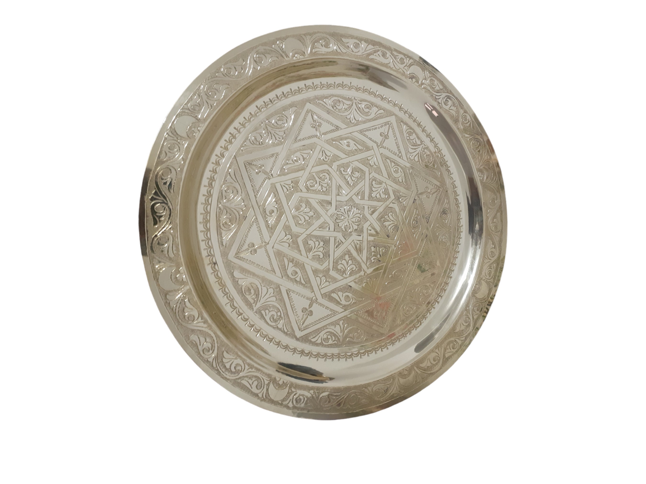 Moroccan Brass Tray, Authentic Handcrafted Brass Tray, Authentic Design ...