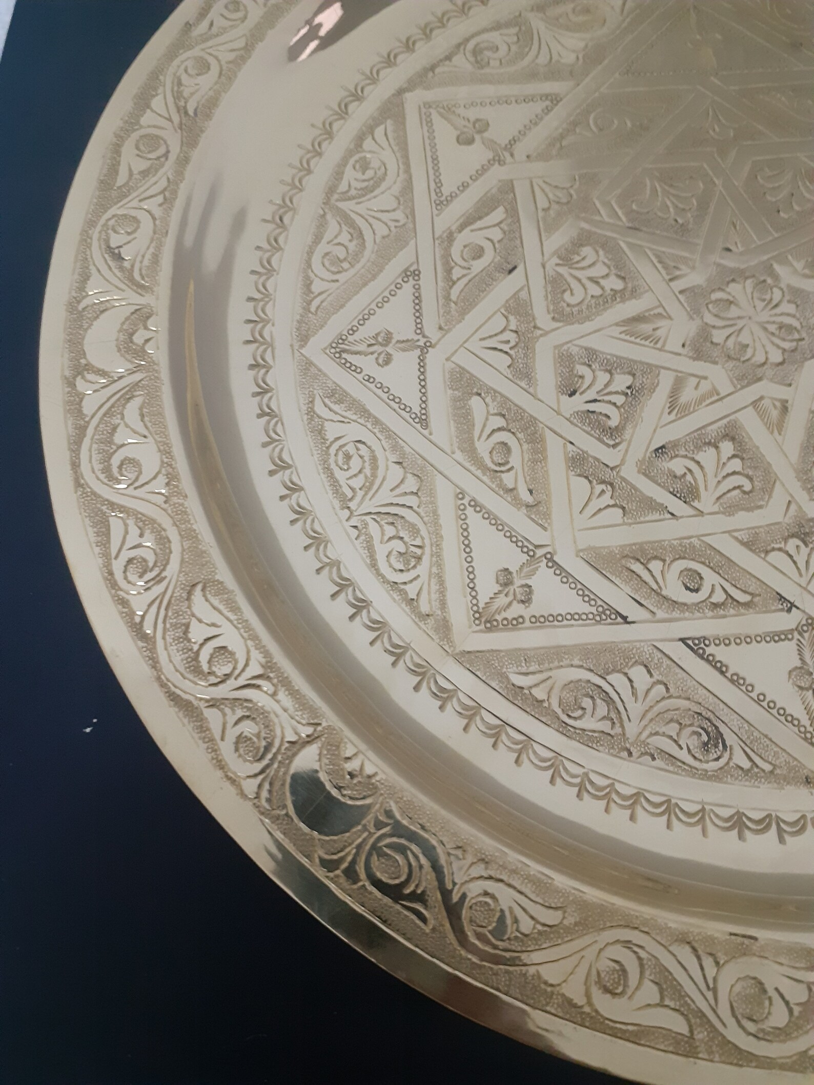 Moroccan Brass Tray, Authentic Handcrafted Brass Tray, Authentic Design ...