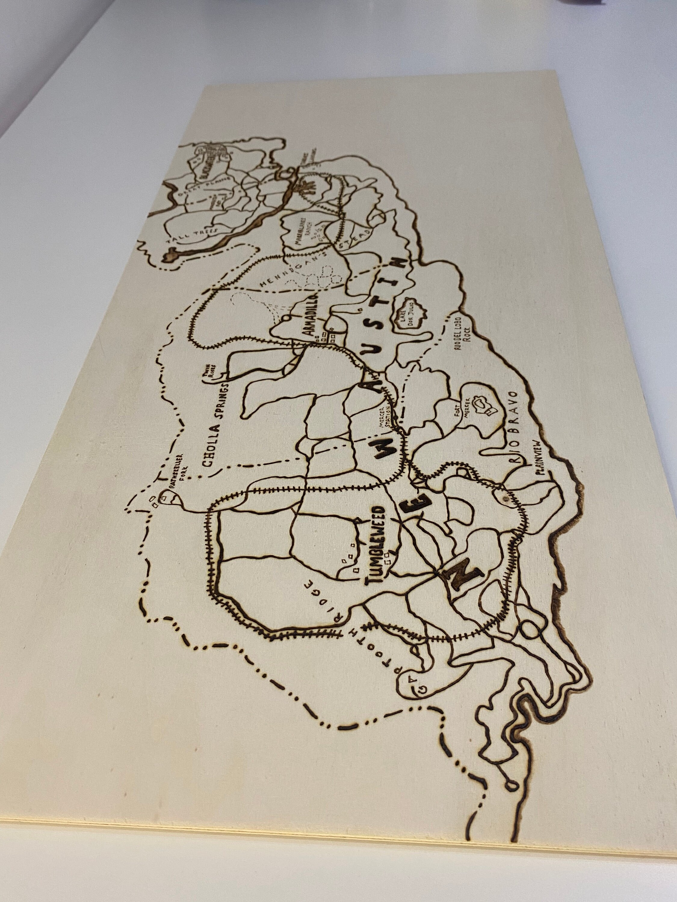Red Dead Redemption Custom Woodburned Map of New Austin - Etsy