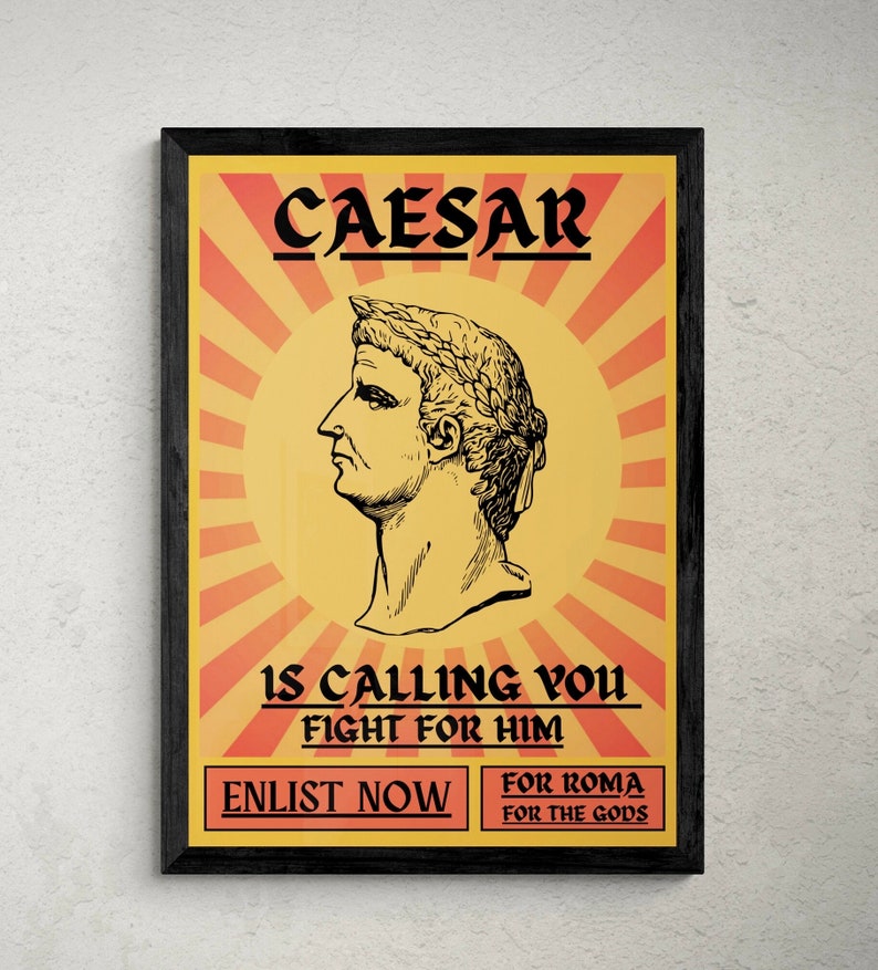 Ancient Rome Inspired Propaganda Print | Historic Poster | Man Cave ...