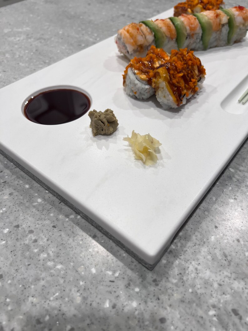 Corian Sushi Board, Sushi Plate Modern Sushi Serving Tray - Etsy