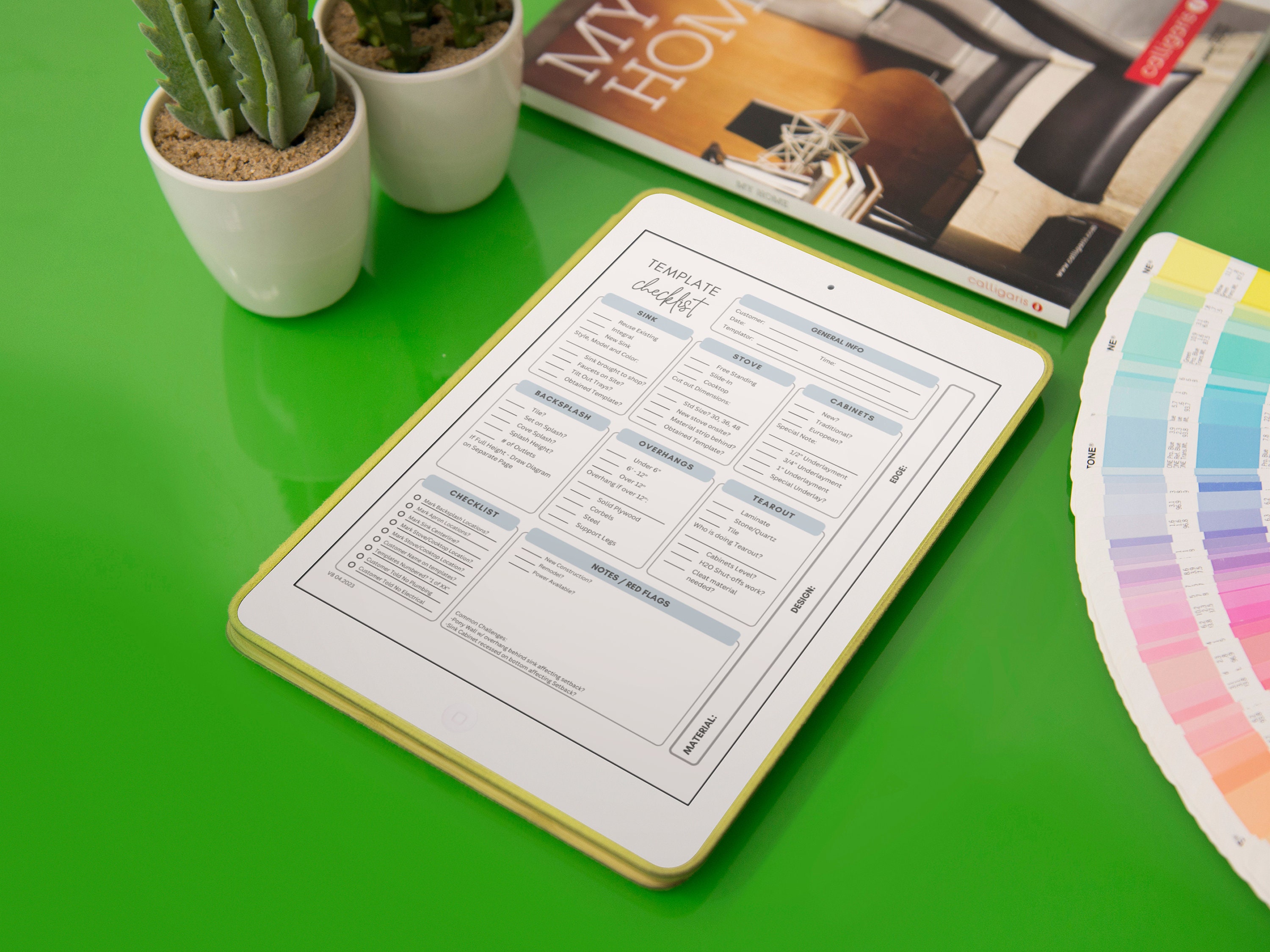 Countertop Template Checklist - Checklist for Templating Granite ...