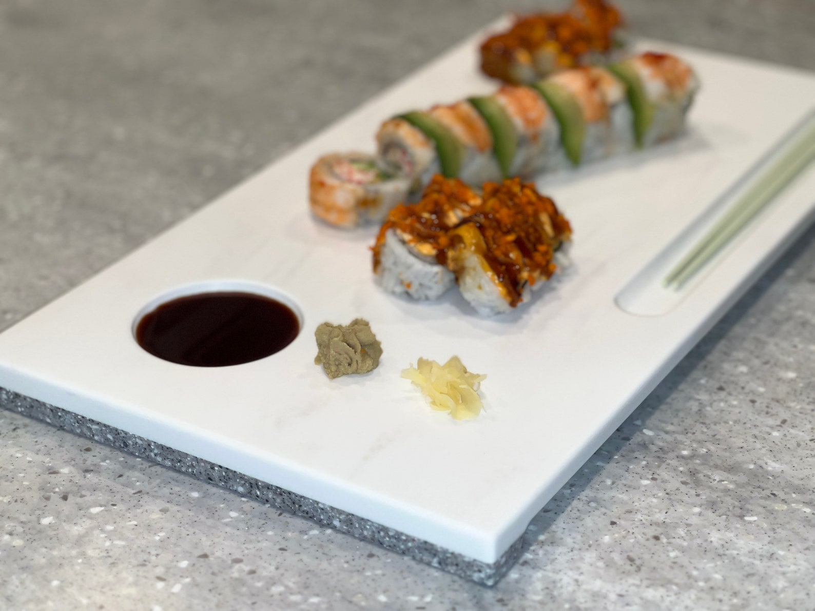 Corian Sushi Board, Sushi Plate - Modern Sushi Serving Tray - Etsy